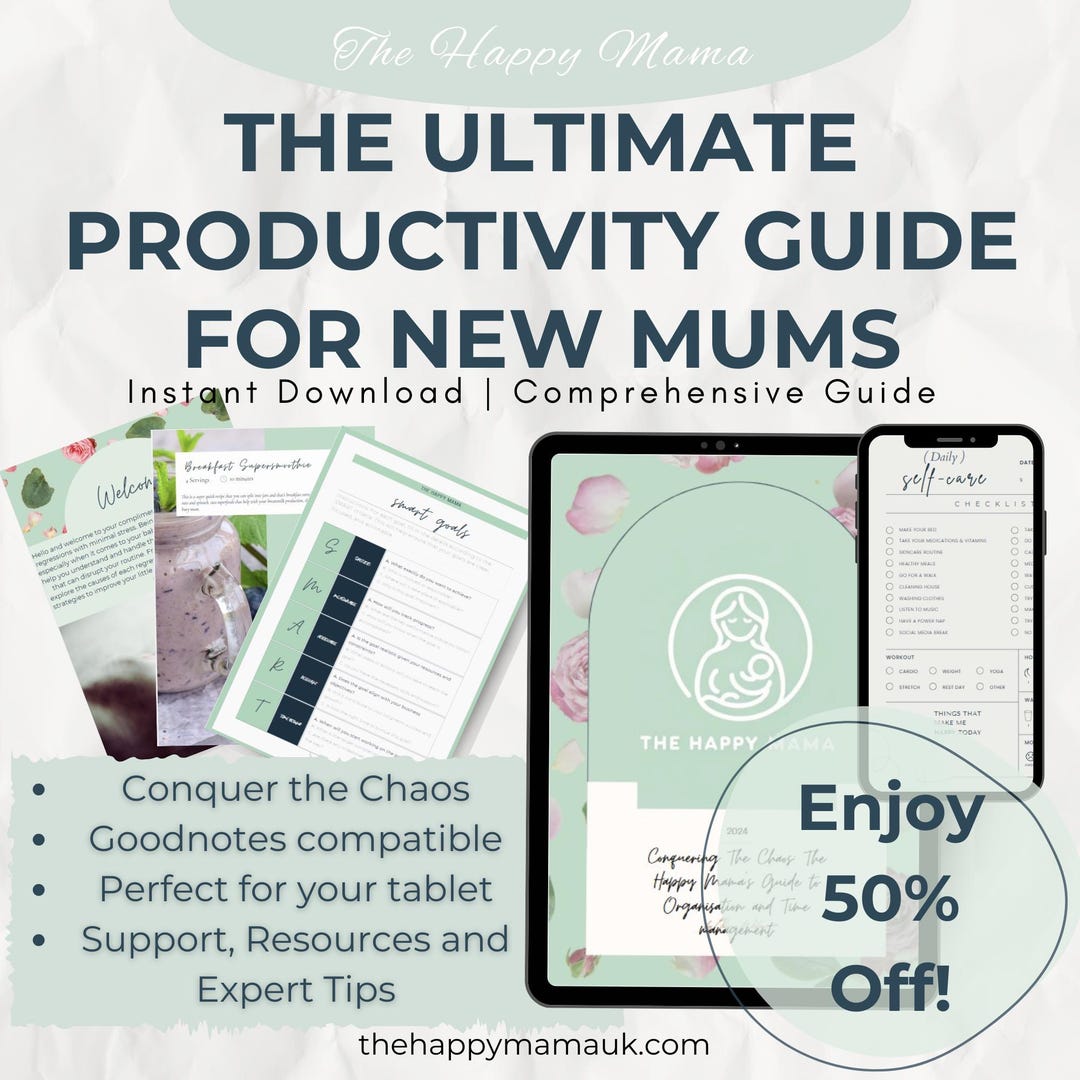 Postpartum Self-care Digital Planner, New Mom Wellness Guide, Mum ...