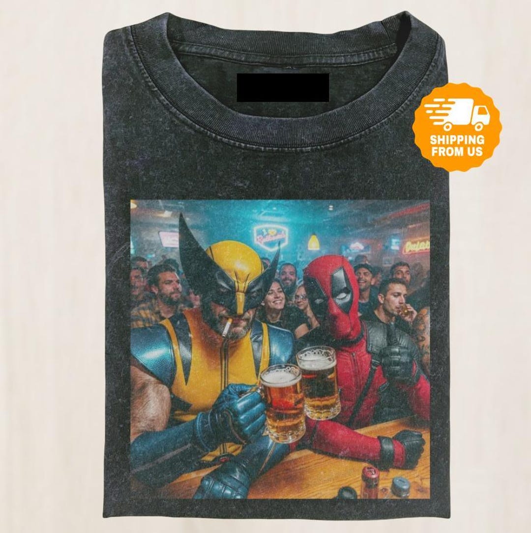 Wolverine Deadpool Beer Comfort Colors, Funny Marvel Shirt, Bar Meme ...