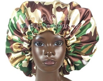 Satin Bonnet Sleep Cap Double Sided Lined Jumbo Extra Large - Etsy