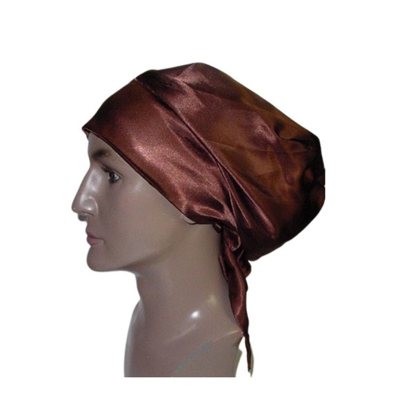 Men's KING ME Brown Satin Durag Cap Hat Single Layered | Etsy