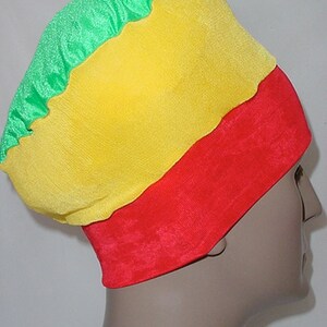 Men's Crown Headband Cap Beanie Hat Red Green Gold Yellow Rasta Hat for ...