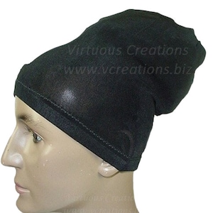 Men's Black Dreadlock Cap Hat Beanie Rasta Hat Dome Dreads Locs Natural ...