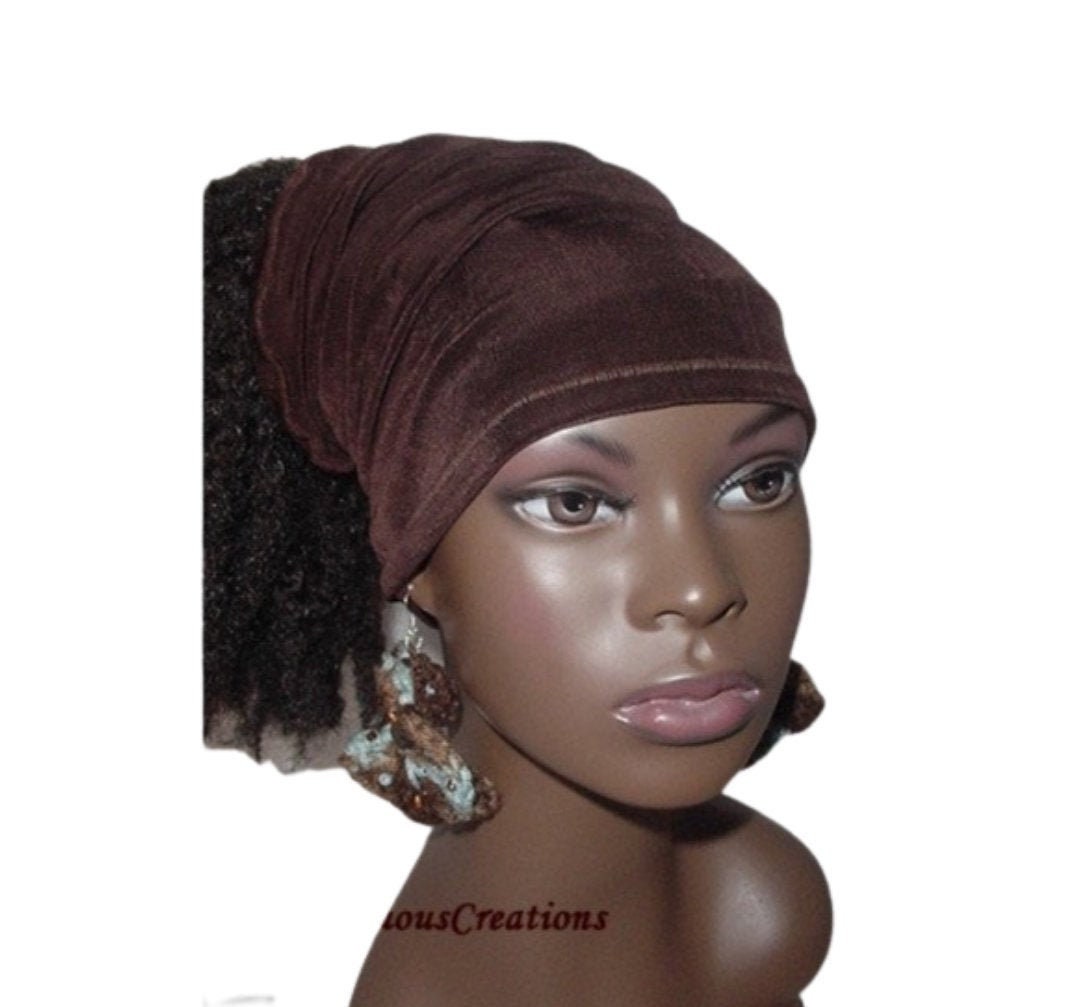 Head Wrap, Head Band, Headwrap, Tube, Chocolate Brown, Adjustable ...