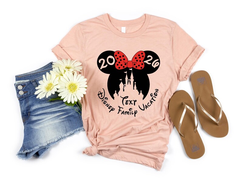 Custom Disney Castle Vacation Tees, Personalized Mickey Minnie 2026 ...