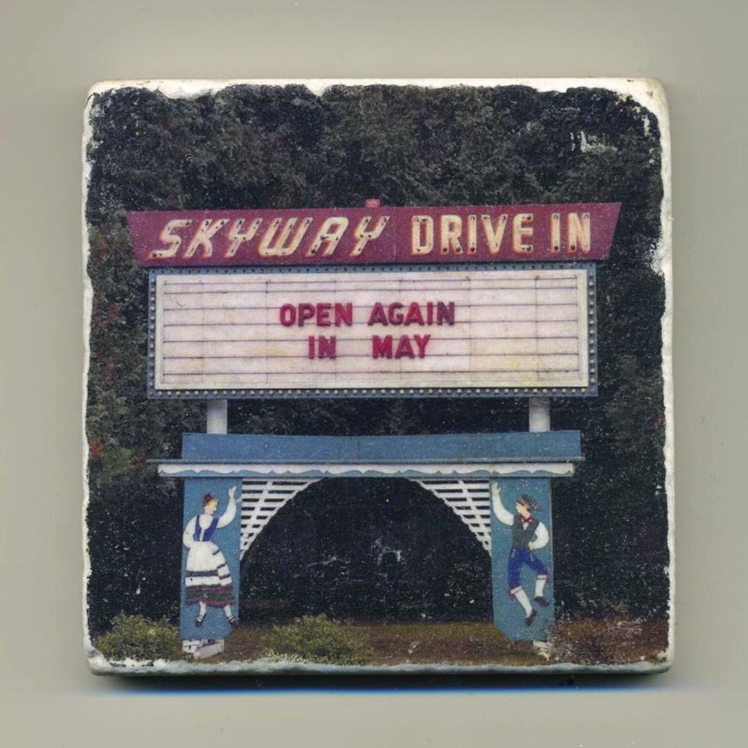 Skyway Drive in - Door County Coaster, Original Handmade Coaster ...