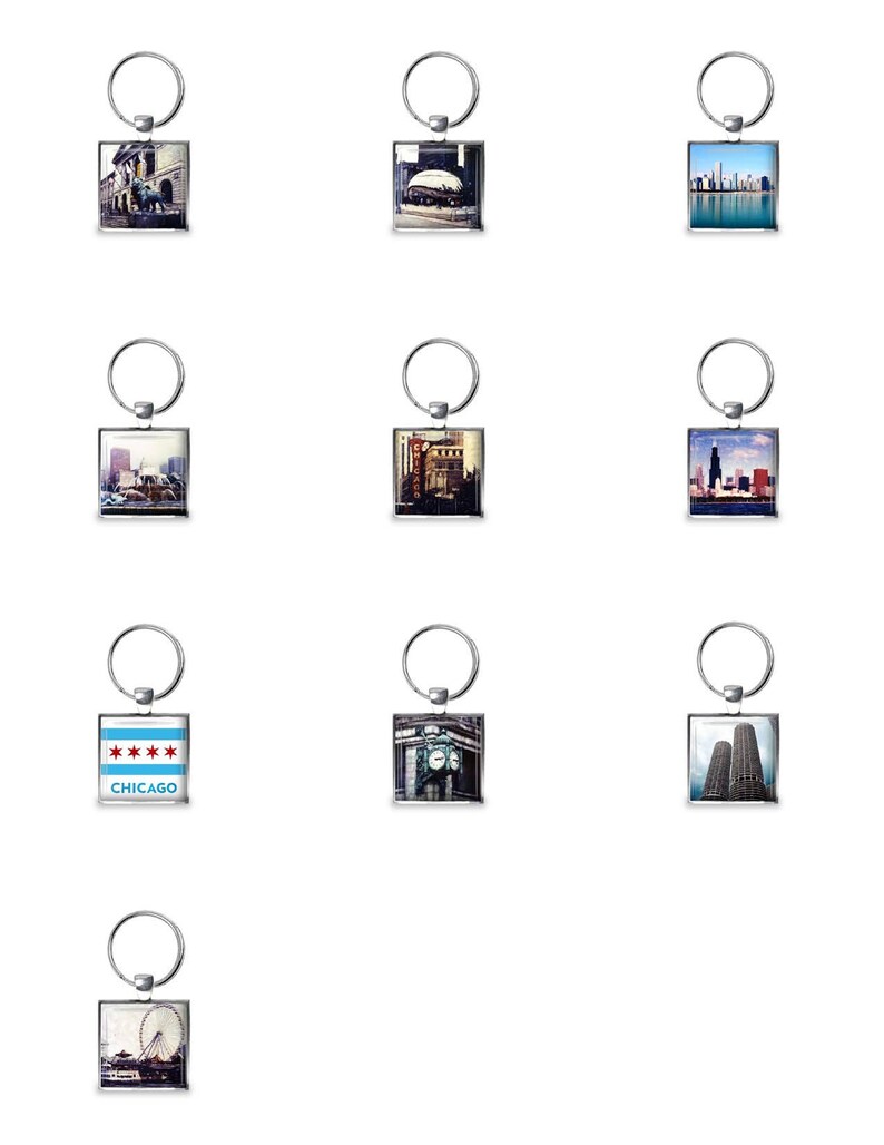 Marshall Field's Clock Glass Photo Keychain Handmade | Etsy