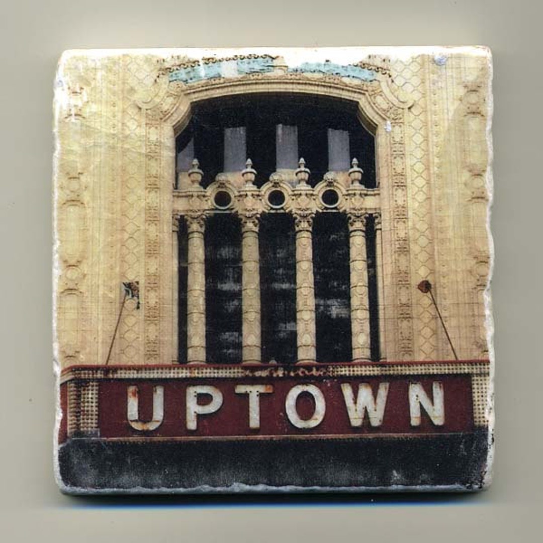 Chicago Coaster, Uptown Theater in Chicago, Original Handmade Coaster ...