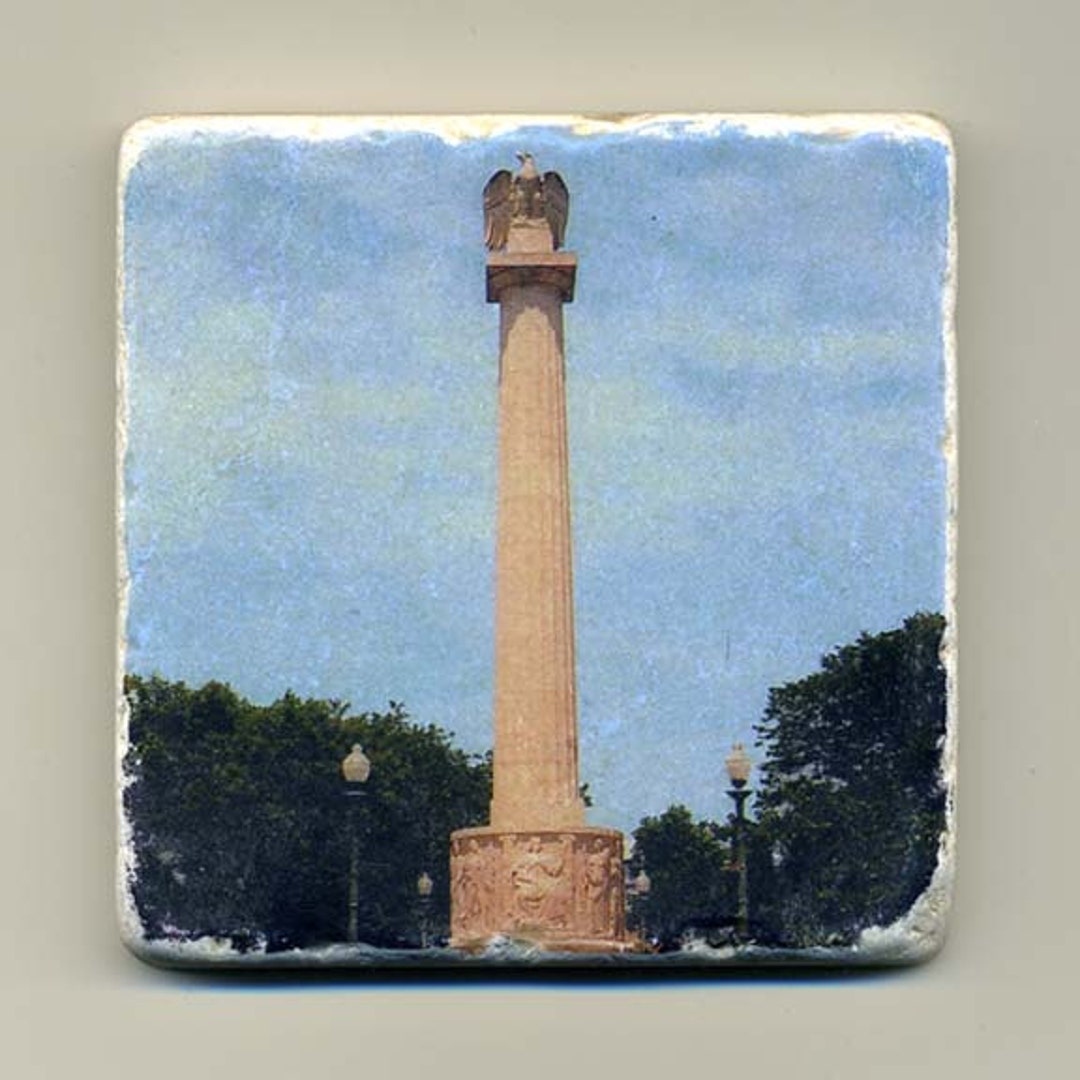 Centennial Monument in Logan Square - Original Coaster - Etsy