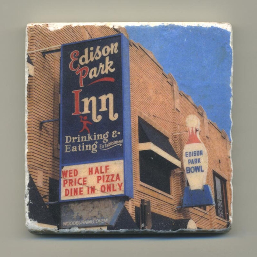 Edison Park Inn - Original Coaster - Etsy