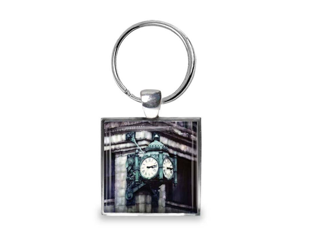 Marshall Field's Clock Glass Photo Keychain Handmade - Etsy