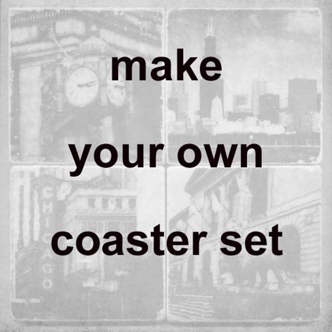 6 Original Coasters - Make Your Own Coaster Set - Etsy