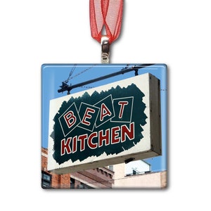 Beat Kitchen in Roscoe Village Chicago Handmade Glass Photo Ornament - Etsy