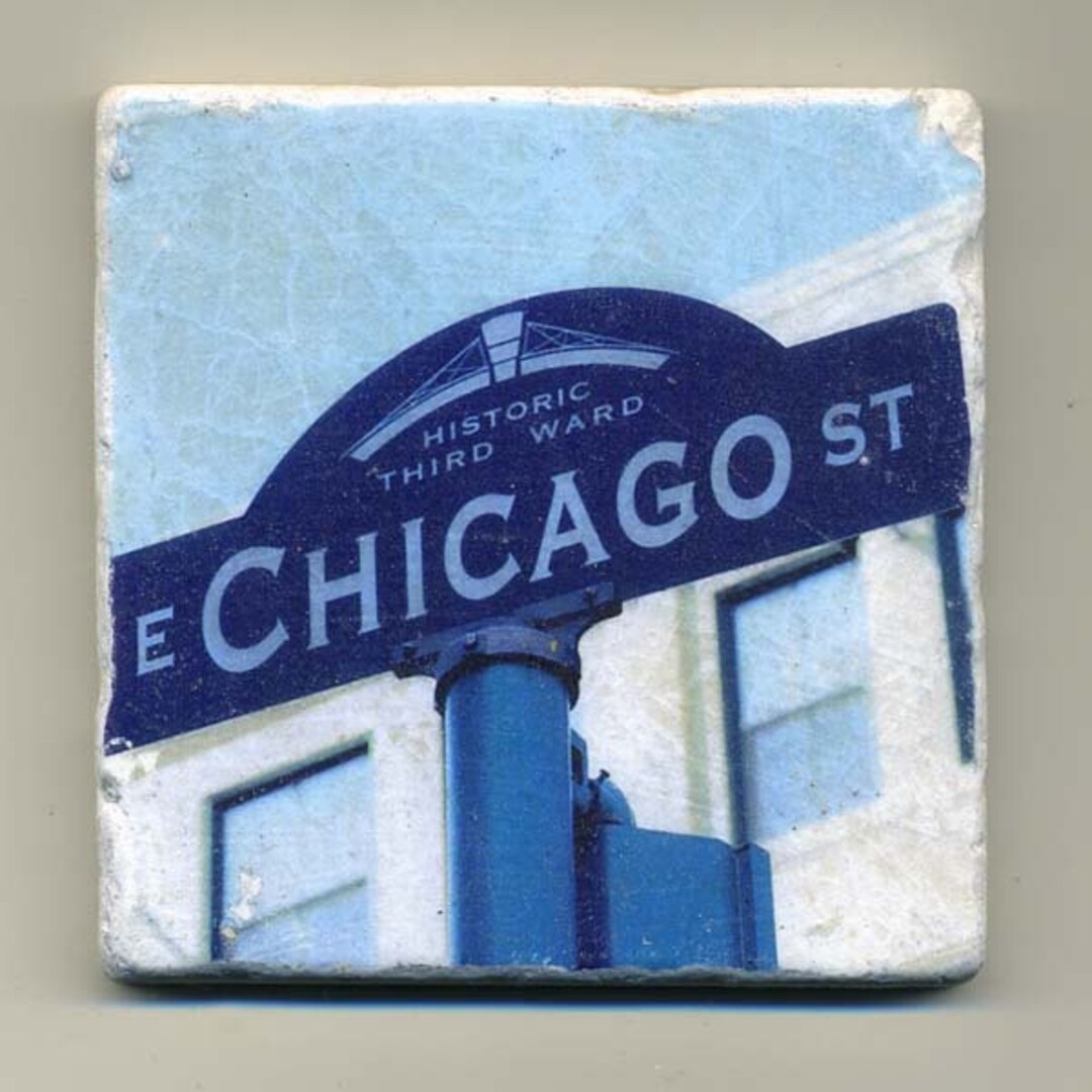 Chicago Street Sign - Third Ward District in Milwaukee Wisconsin ...