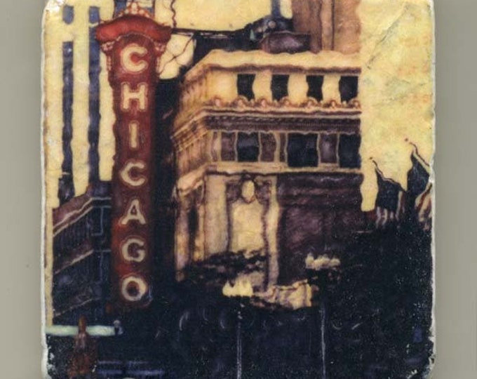 Chicago Theater Original Coaster - Etsy