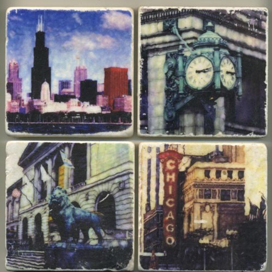 Chicago Collection - Original Coasters - Etsy