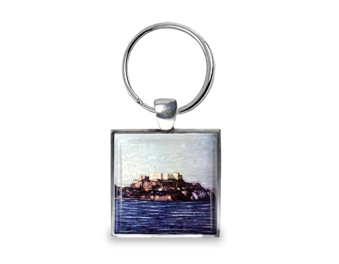 Alcatraz Island Glass Photo Keychain Handmade - Etsy