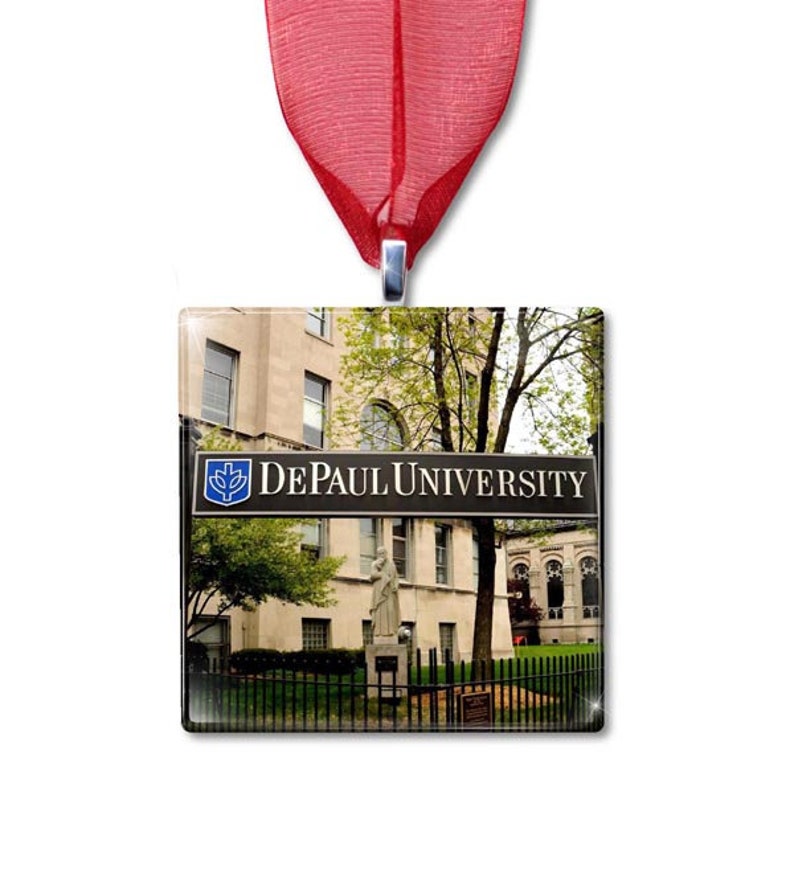 Depaul University in Lincoln Park, Handmade Photo Ornament, Unique Gift ...
