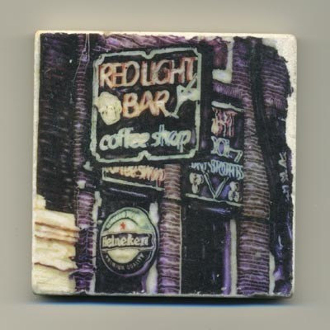 Red Light Bar in Amsterdam - Original Coaster - Etsy