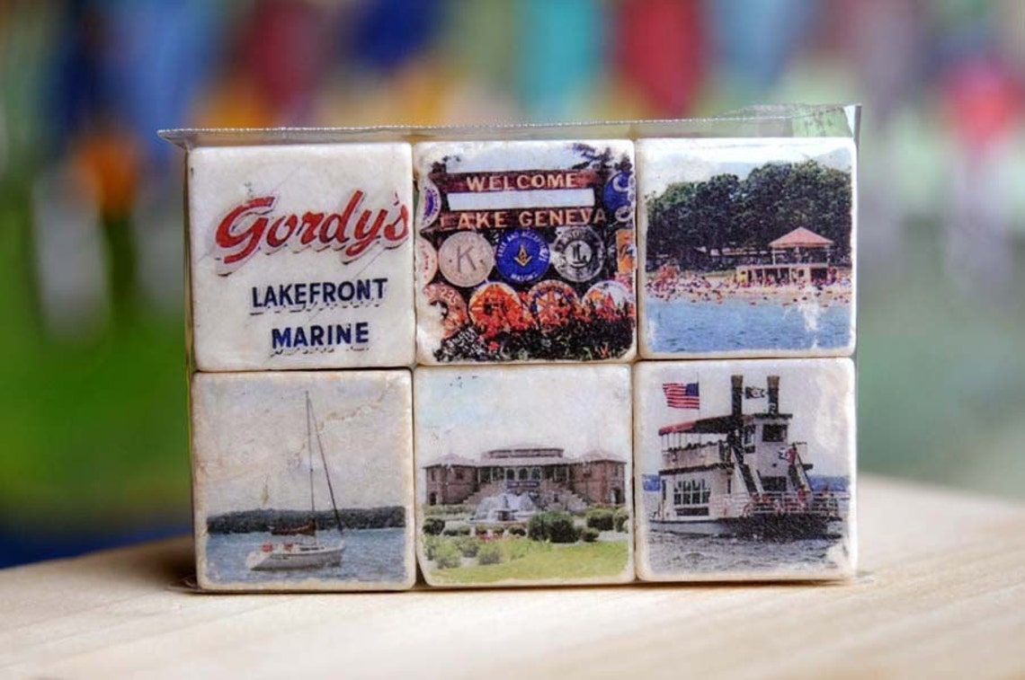 Lake Geneva Wisconsin Magnet Collection Set of 6 | Etsy