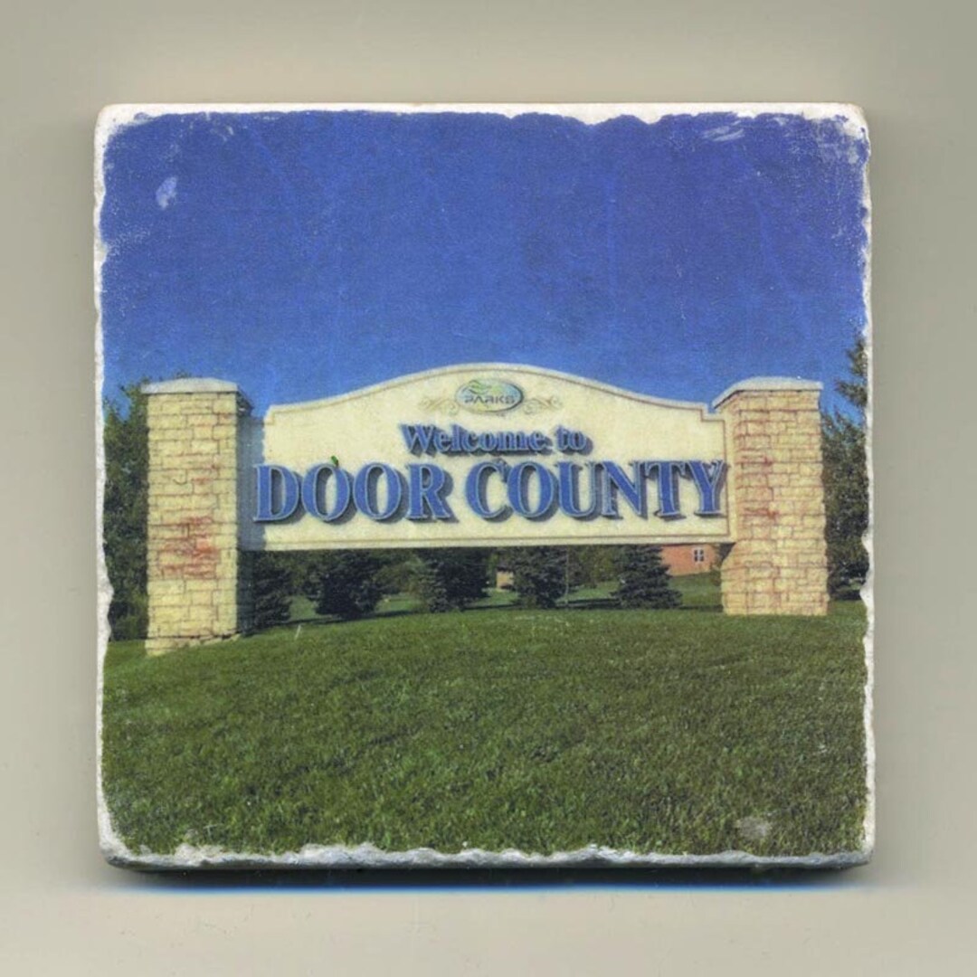 Door County Wisconsin Coaster, Original Handmade Coaster, Unique ...