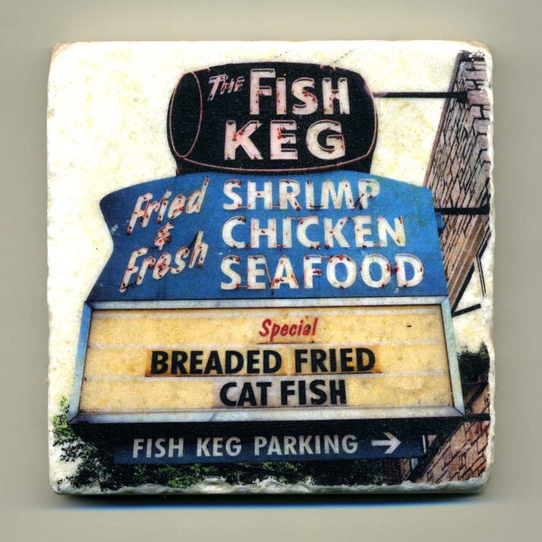 The Fish Keg - Original Coaster - Etsy