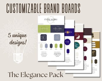 Editable Business Logo Canva Template Customizable Brand Board Color ...