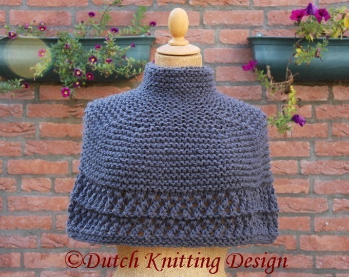 PDF Knitting Pattern Victoria Capelet, Knitted Cape, Victorian Style ...