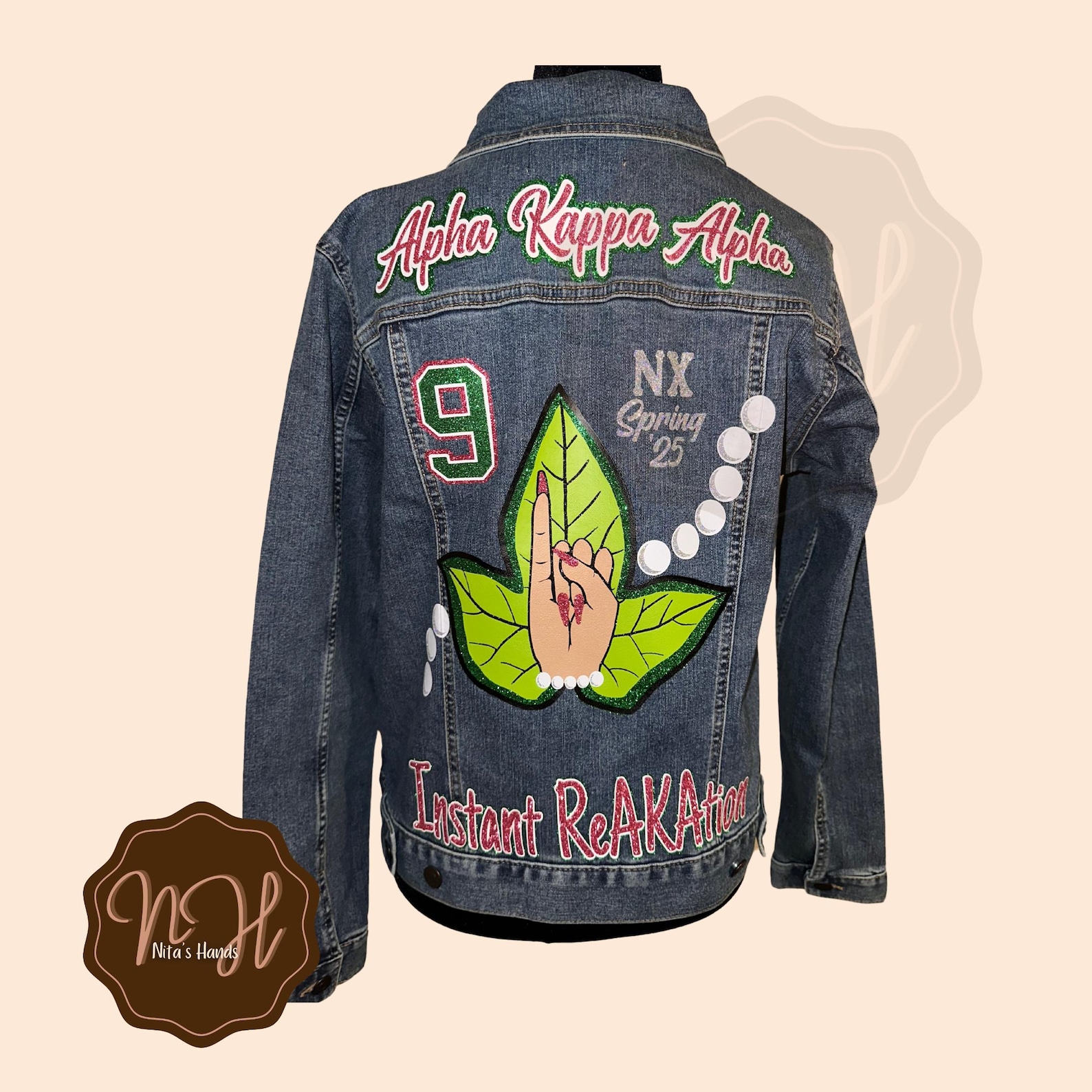 Alpha Kappa Alpha Jean Jacket, DST, ZPHIB, SGRHO Custom Jacket ...