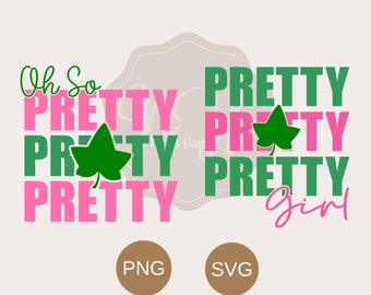 AKA Ivy Design, Alpha Kappa Alpha Ivy PNG SVG, Layered Ivy, Sorority ...