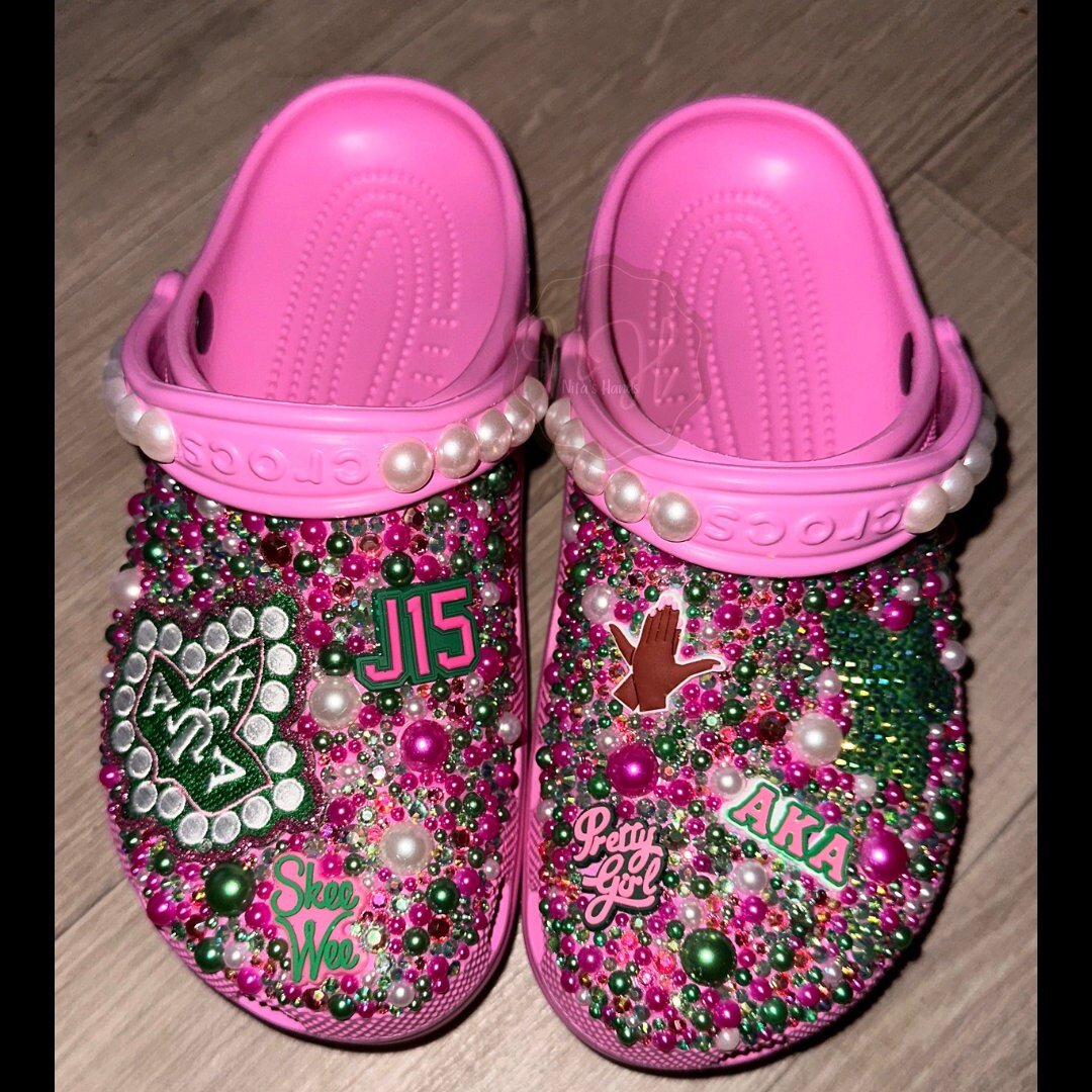 AKA Custom Crocs, Alpha Kappa Alpha Crocs, Skee Wee Crocs, AKA Bling ...