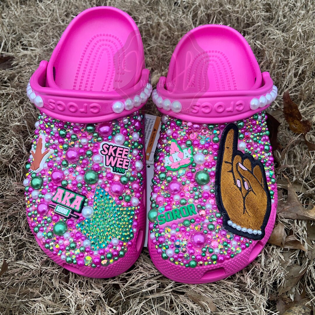 AKA Custom Croc, Alpha Kappa Alpha Croc, Skee Wee Croc, AKA Bling ...