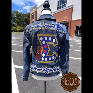 Alpha Kappa Alpha Jean Jacket, DST, ZPHIB, SGRHO Custom Jacket ...