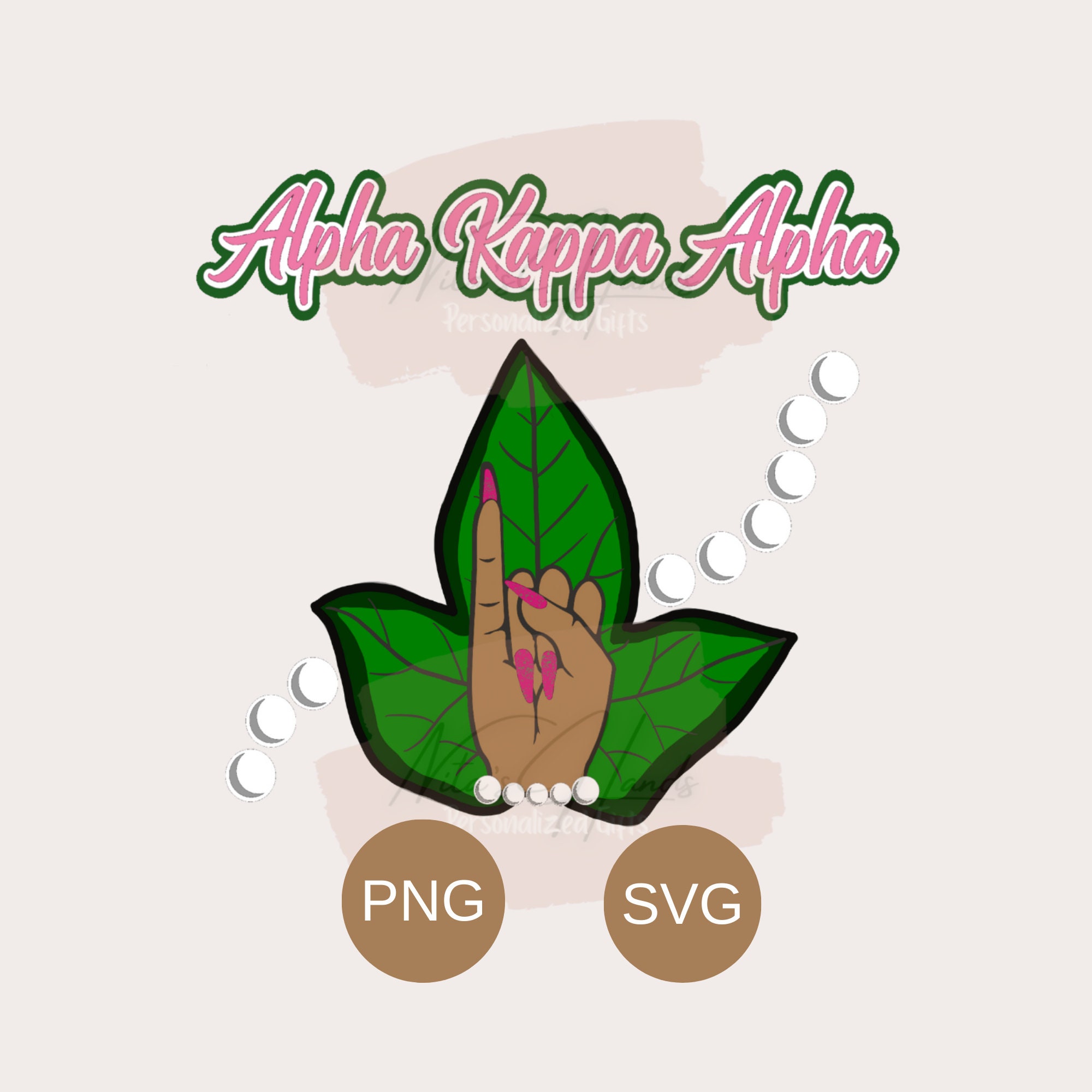 AKA Ivy Design, Alpha Kappa Alpha Ivy PNG SVG, Layered Ivy, Sorority ...