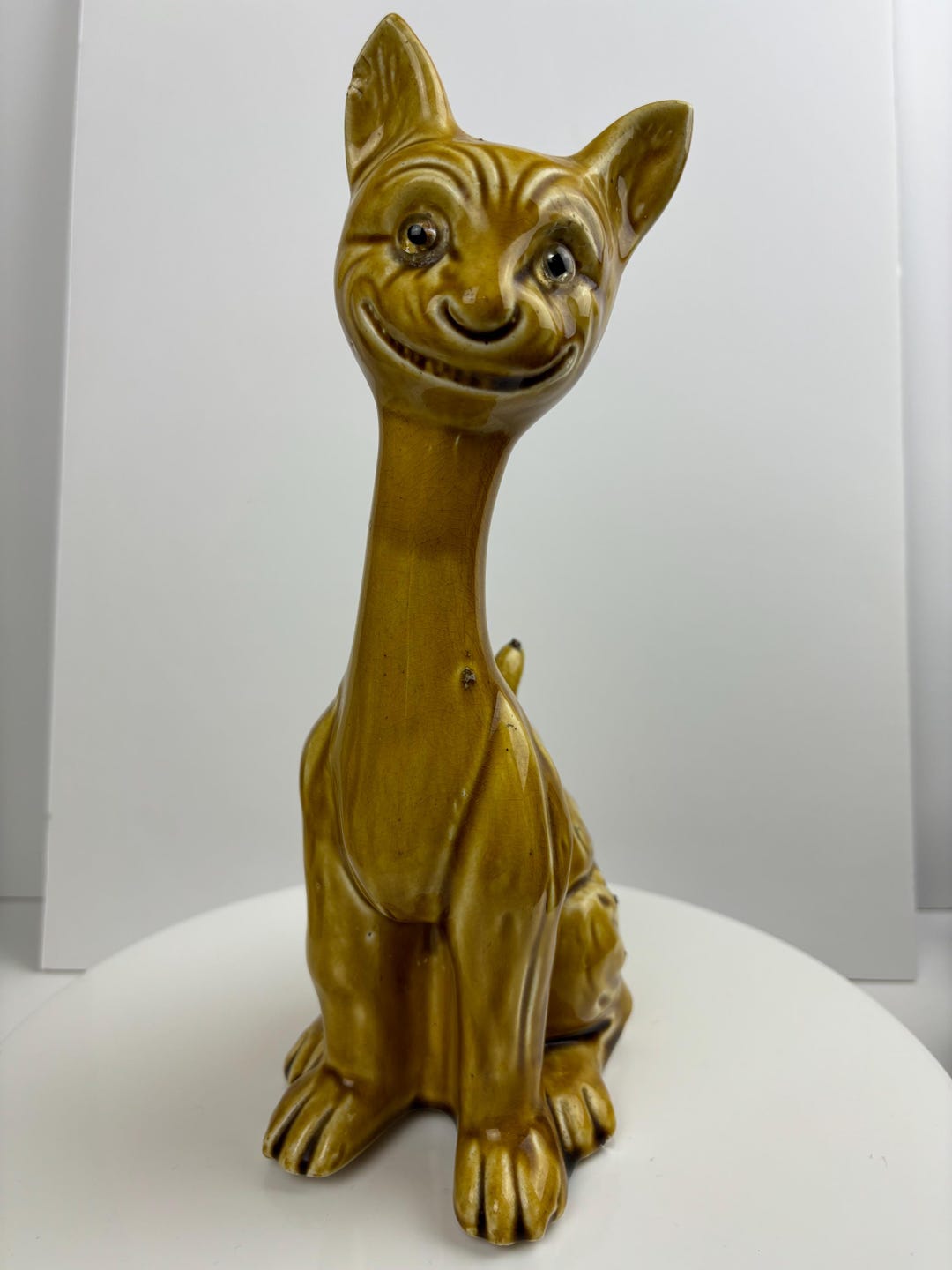 Antique Aller Vale Style Grotesque Grinning Cat With Elongated Neck and ...