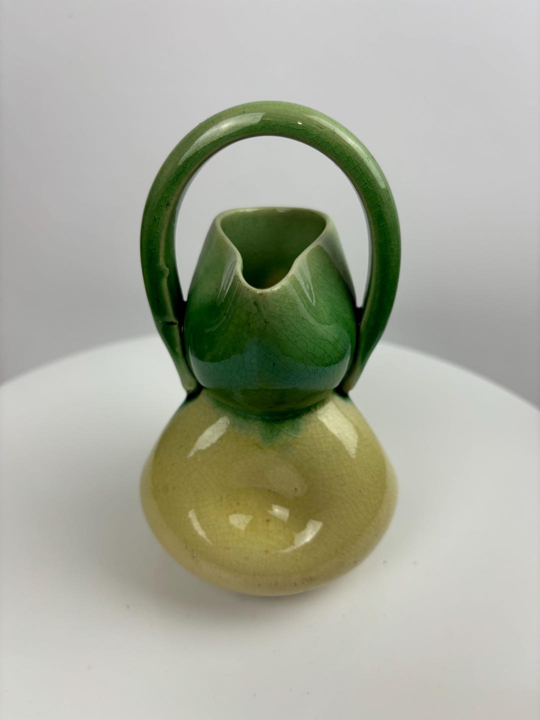 Aller Vale Green and White Art Nouveau Jug in Excellent Condition. 5.5 ...