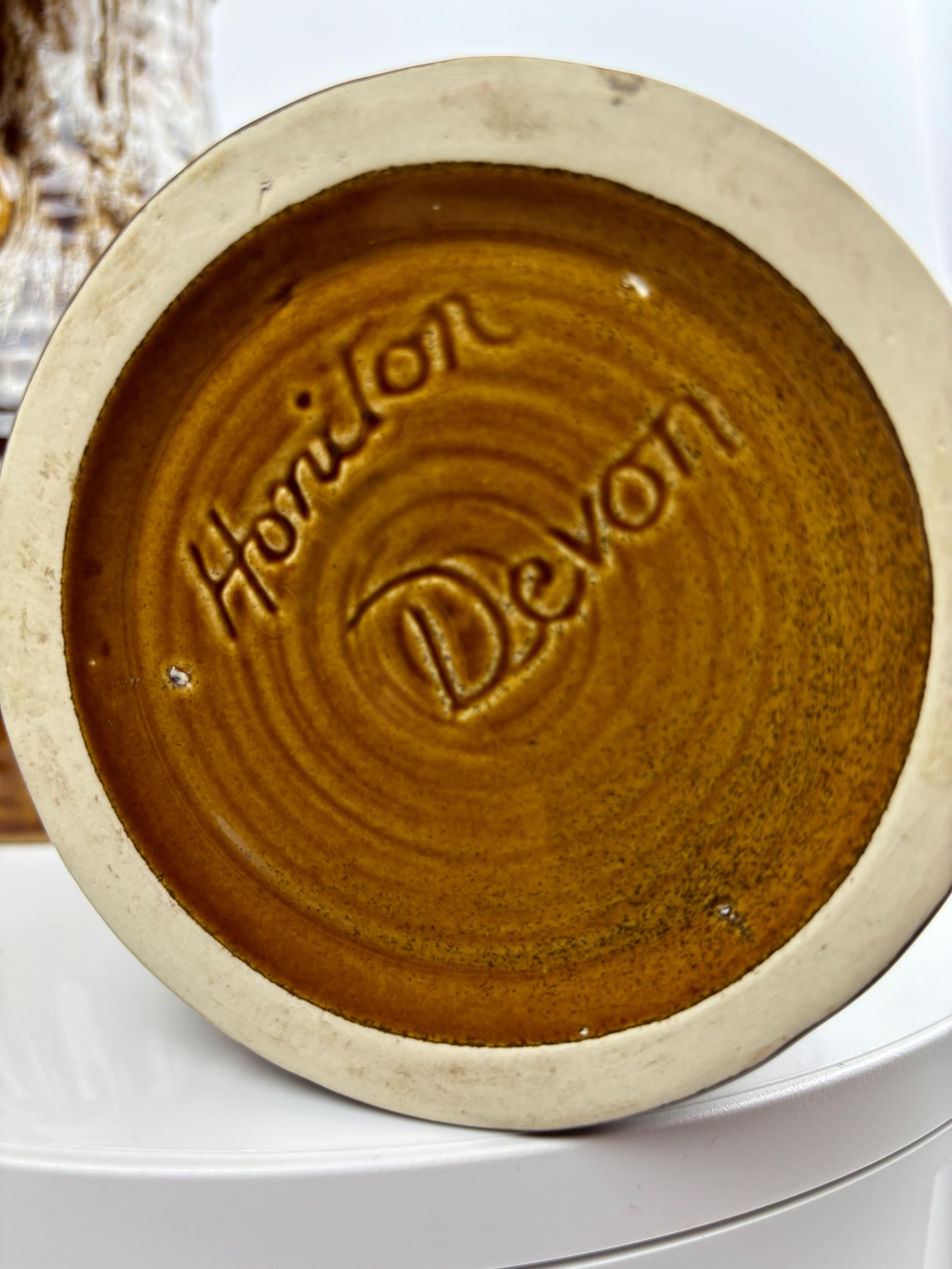 Three Large Honiton Pottery Vintage Honeycomb Glazed Pieces in ...