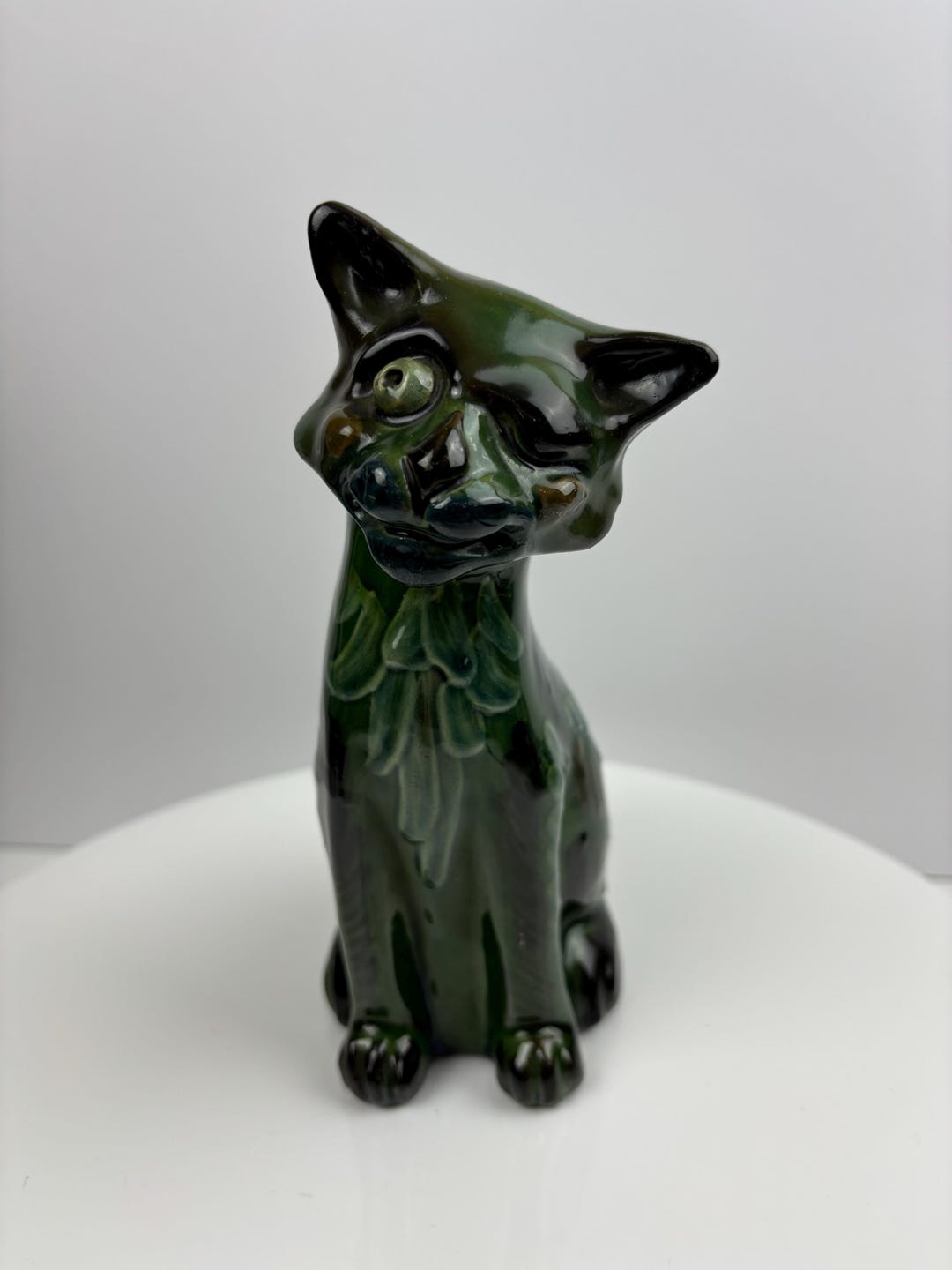 Antique 7” Tall CH Brannam ‘grotesque Cat’ in Stunning Art Nouveau ...