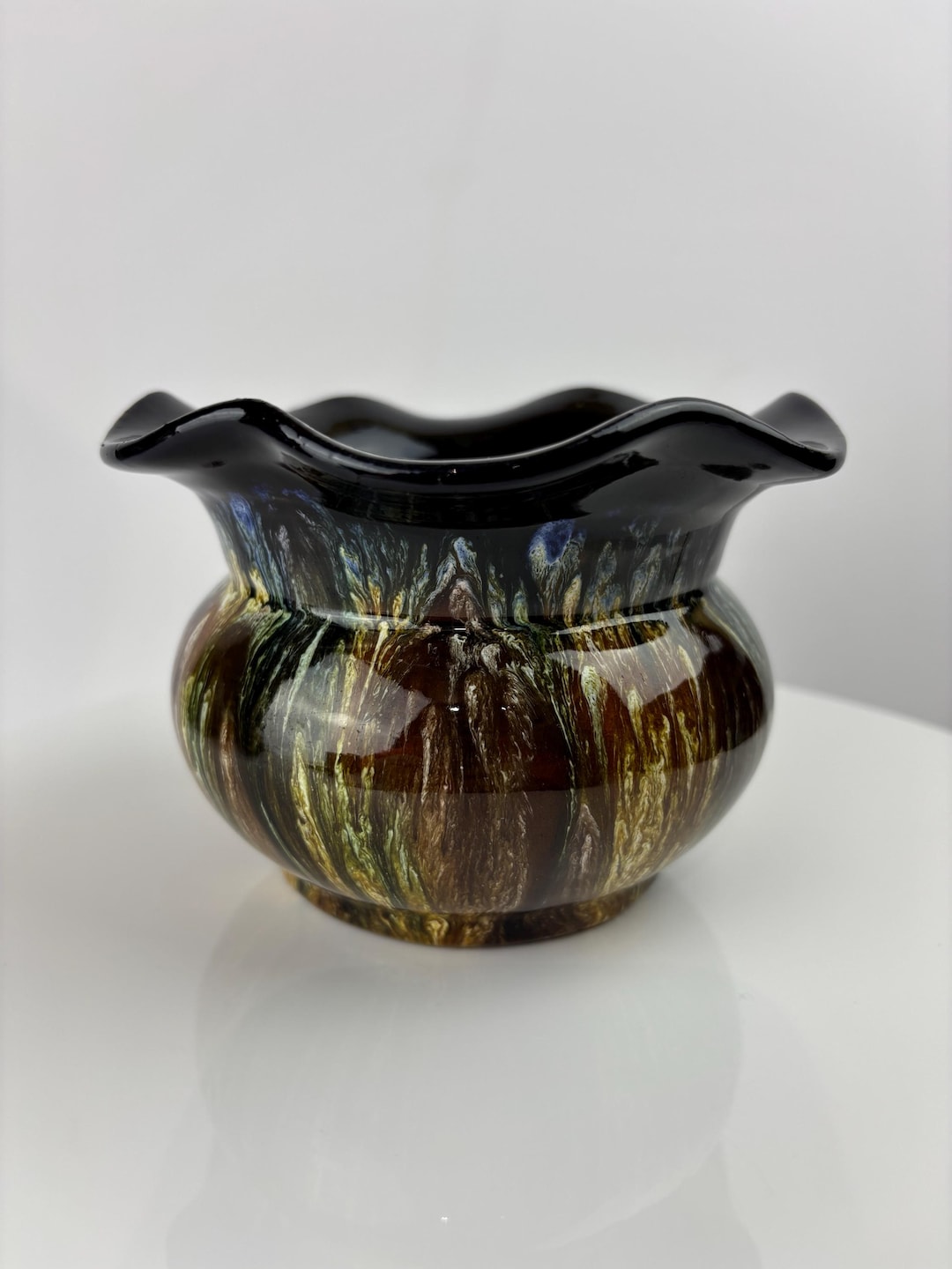 Antique Bretby Pottery Jardiniere, Agate Flowing Glaze, 1890s - Etsy