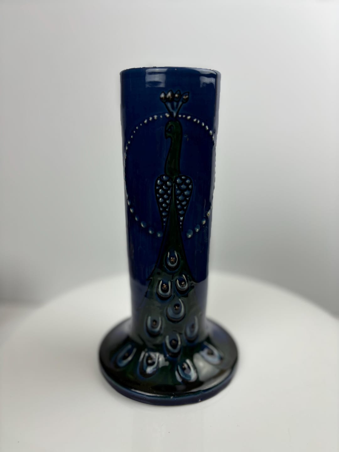 1920s Art Deco CH Brannam of Barnstaple Vase With Stylised Peacock ...