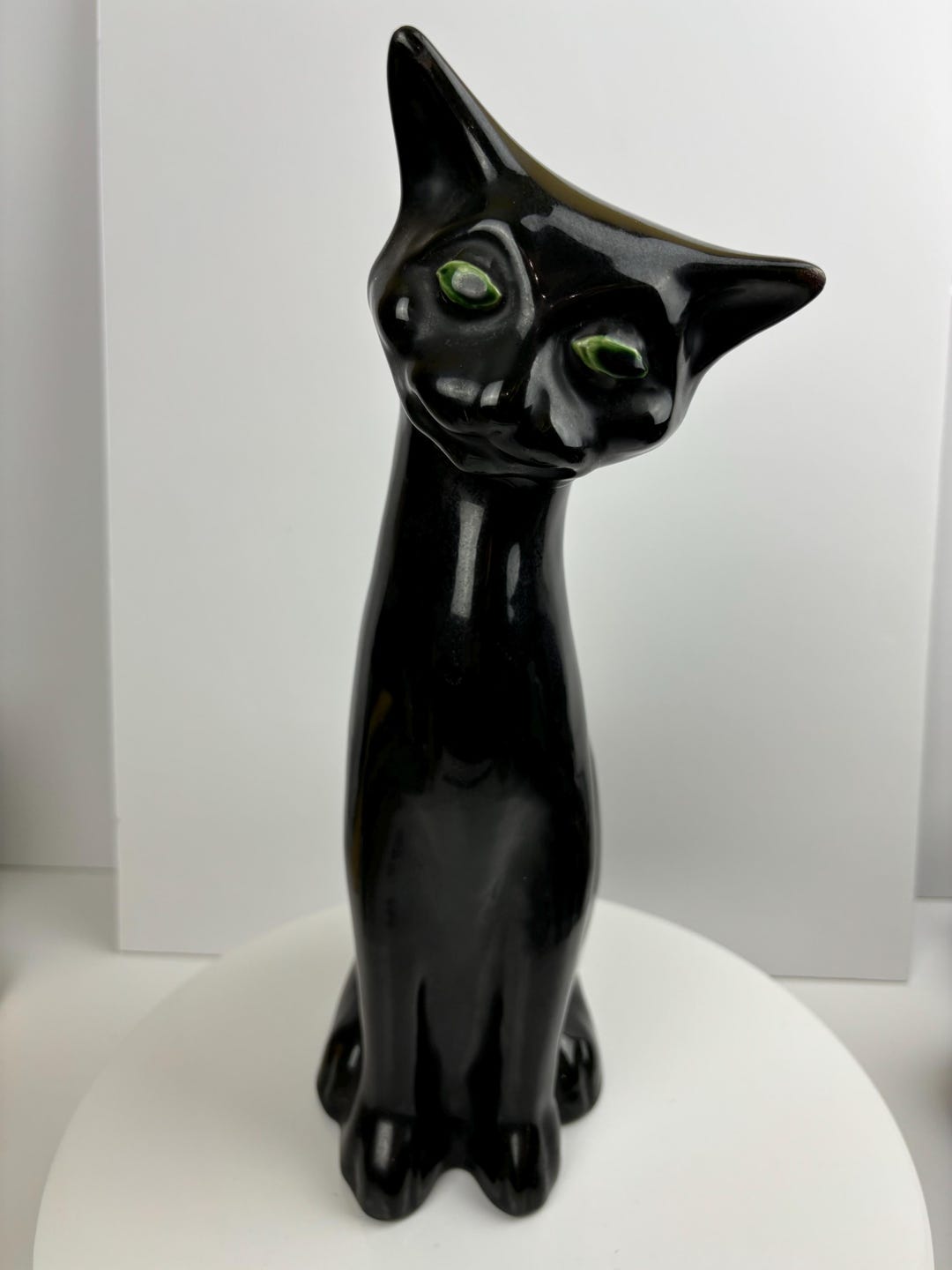Antique 13” Tall CH Brannam ‘grotesque Cat’ in Black Glaze. - Etsy
