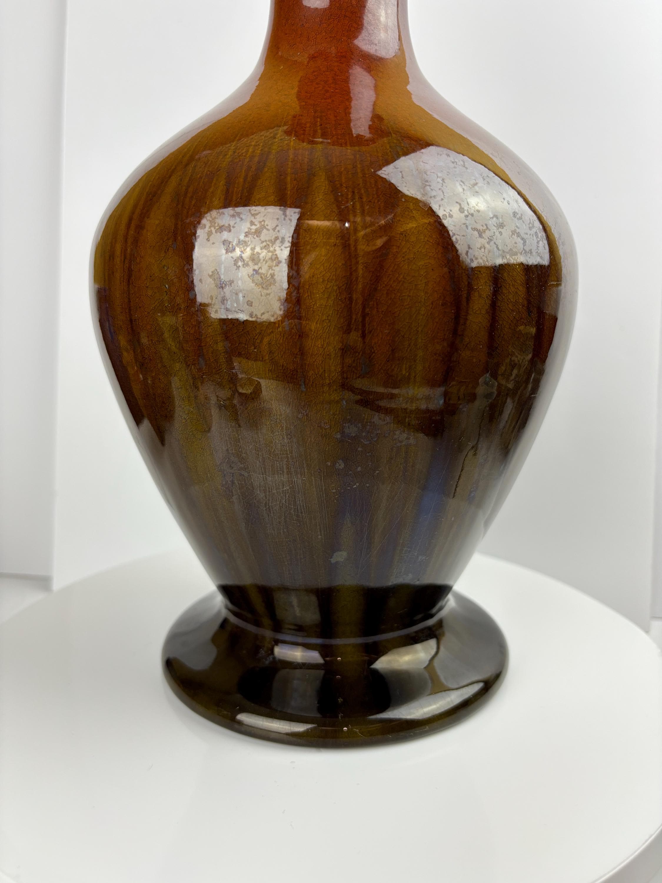 Huge 16” Tall Linthorpe Pottery Antique Vase in a Stunning Lustre Glaze ...