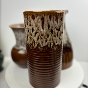 Three Large Honiton Pottery Vintage Honeycomb Glazed Pieces in ...