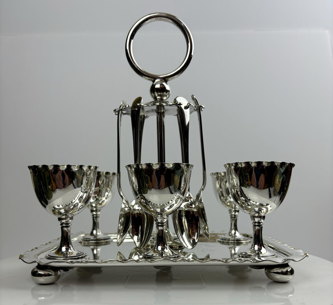 Antique Atkinson Brothers of Sheffield Silver Plated Egg Cups and ...
