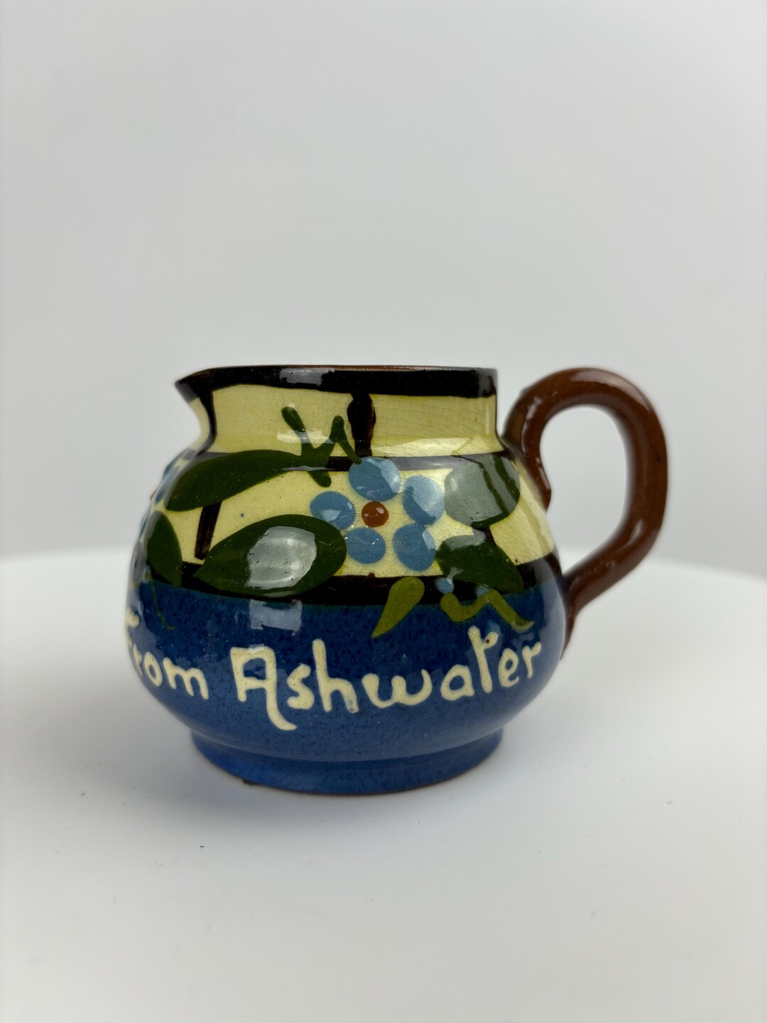 Devon Pottery Cream Jug With Slip Decoration and the Words “from ...