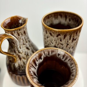 Three Large Honiton Pottery Vintage Honeycomb Glazed Pieces in ...
