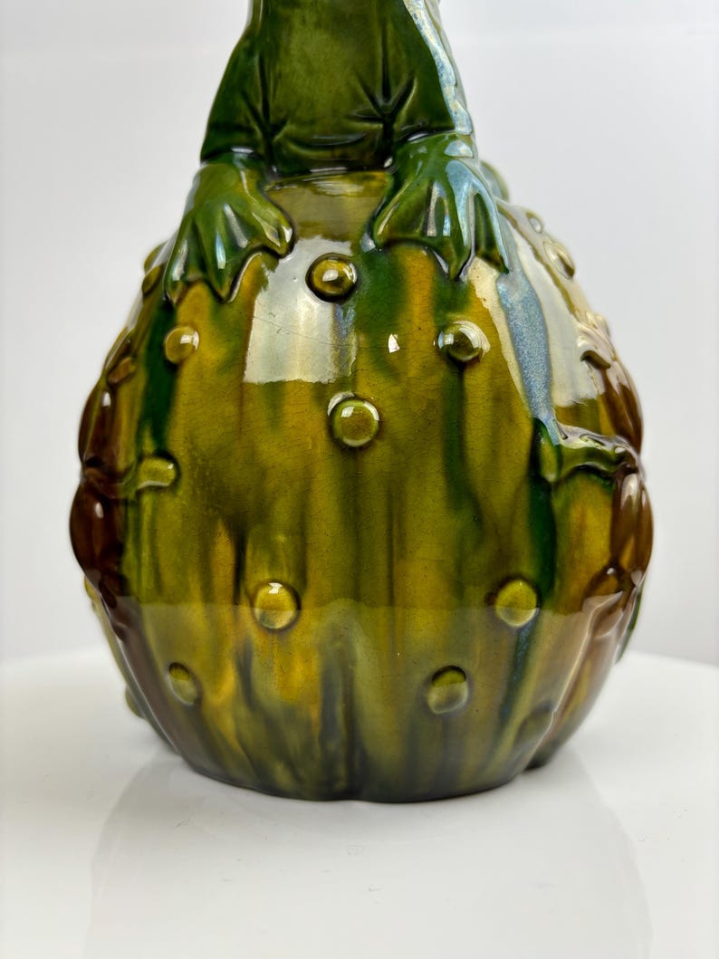 A Highly Decorative Majolica Jug Formed From a Frog on a Gourd, With ...