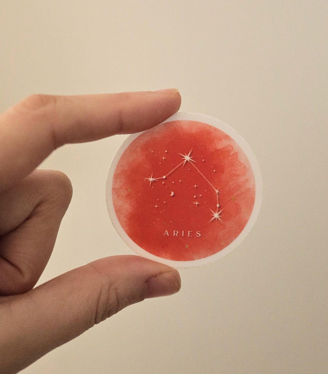 Aries Sticker Red Laptop Sticker Unique Birthday Horoscope Sticker ...