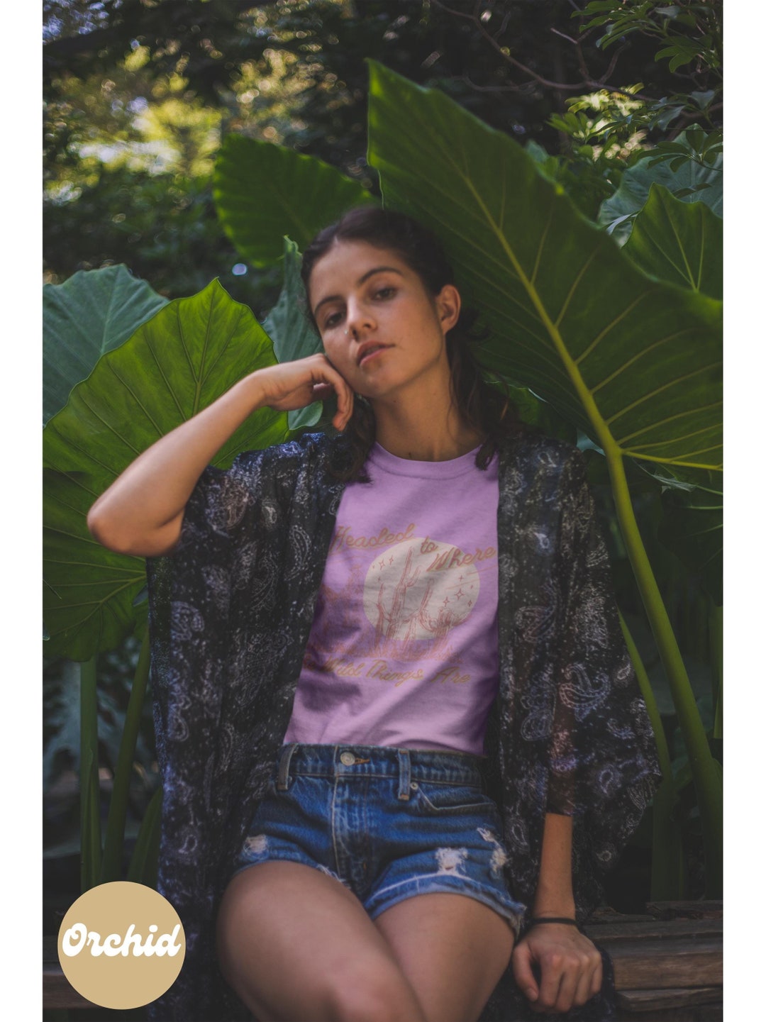 Purple Western Shirt Cowgirl Aesthetic Oversized Tshirt Boho Cactus ...