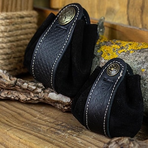 Wanderer Pouch Black for Fantasy Medieval LARP, Cosplay, Ren Faire - Etsy