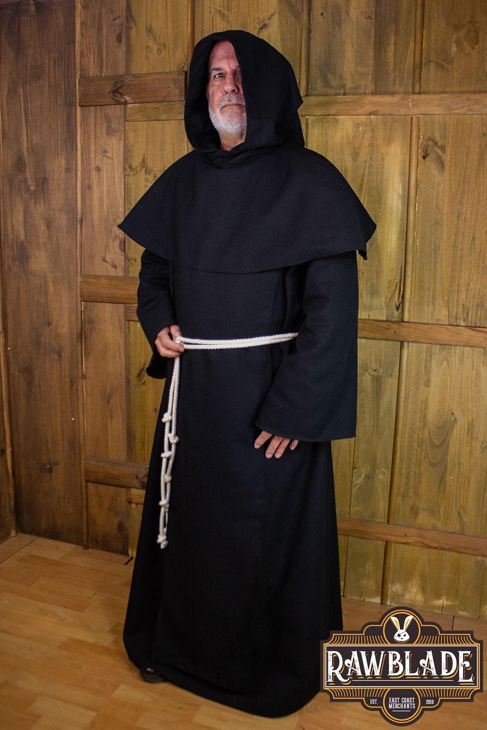 Benedictine Monk Habit, Medieval LARP, Cosplay, Costume for Ren Faire ...